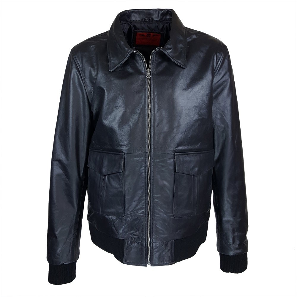 Blouson Aviateur Fly Jacket en cuir de buffle Taille S